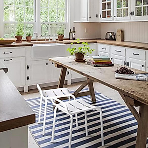 LOKKHAN White Metal Patio Dining Chairs Set of 2 Stackable Modern Bistro Cafe Bar Chairs, 18" Indoor-Outdoor Seating, Lower-Back Iron Chairs for Deck Garden Backyard Lawn