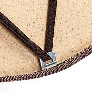 Ninitya Bucket folding dirty clothes basket with lid dark brown