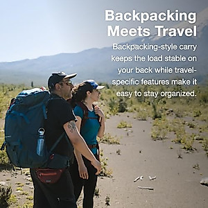 Osprey Farpoint Trek 55L Men's Travel Backpack, Muted Space Blue