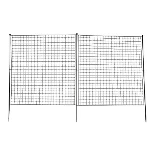 No Dig Metal Garden Fence 15ft (L) x 39in (H) Outdoor Animal Barrier Decorative Garden Fencing Border Animal Barrier 4 Panels + 1 Gate for Yard Patio, Black