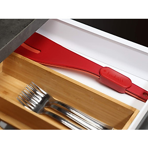Trebonn Twins Salad Server Salad Cutlery Set consisting of Spoon and Fork. Use Separately for Mixing, use Together for Serving and Save Space in The Drawer