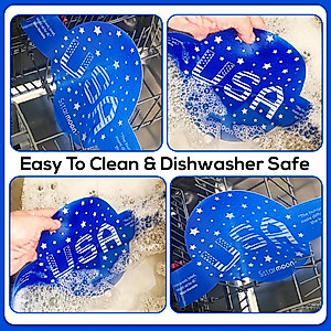 Silicone Bread Sling Dutch Oven Liner-Extra Thick Non-Stick Reusable Silicone Sourdough Bread Baking Mat with Long Handles, Sourdough Bread Baking Supplies (BlueUSA)