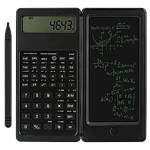 Laelr Calculator, Scientific Calculator, Electronic Office Calculator with Erasable Writing Board, 10-Digit LCD Display Desktop Calculator for Office School Calculating, High School or College (Black)