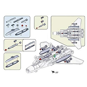 General Jim's Military Building Blocks Plane - F-15 Eagle Fighter Model Building Blocks Toy Plane - F15 Model Plane Play Set Great for Teens and Adults