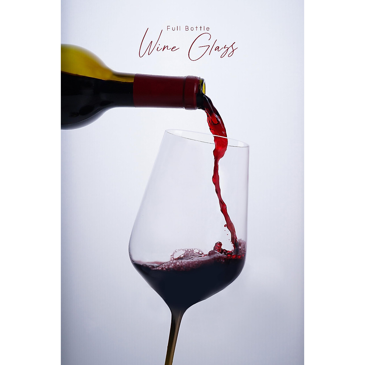 LEMONSODA Full-Bottle Premium Artisan Copper Wine Glasses (750 mL / 25 fl. oz) (Set of 2)