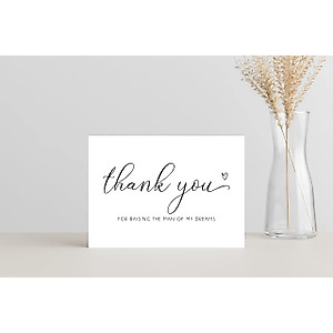 Thank You For Raising The Man Of My Dreams Wedding Day Card - Mother In Law To Be Gift From Bride For Grooms Parents