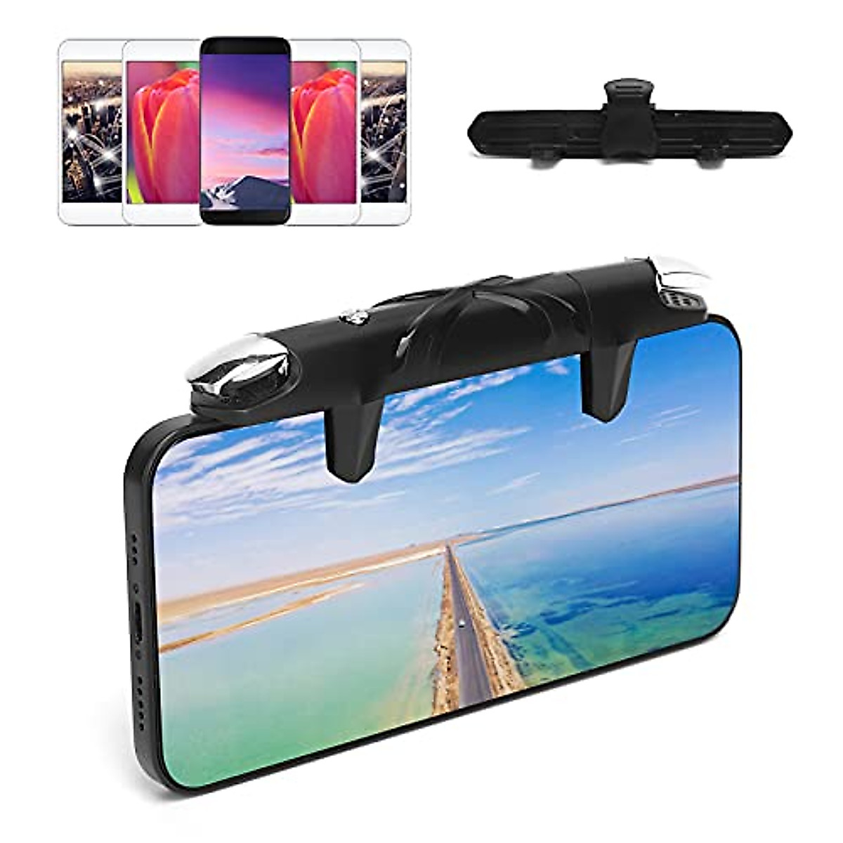 Mobile Triggers,Trigger Grip Controller with 4 Gears Adjustment Stretchable Mobile Phone Gaming Button Triggers,For Android/ios Smartphones with a Thickness of 6-13mm