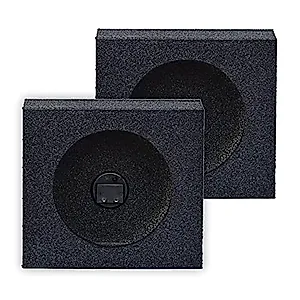 Q Power QBomb QBTW6.5 Single 6.50 Inch Heavy Duty MDF Material Car Audio Speaker Enclosure Boxes with Bedliner Spray Coating Finish, 2 Pack