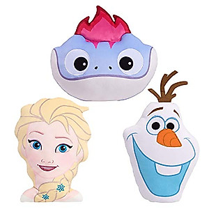 Disney Frozen 2 Character Head 13.5-Inch Plushie Elsa, Soft Pillow Buddy Toy for Kids, Officially Licensed Kids Toys for Ages 2 Up, Gifts and Presents by Just Play