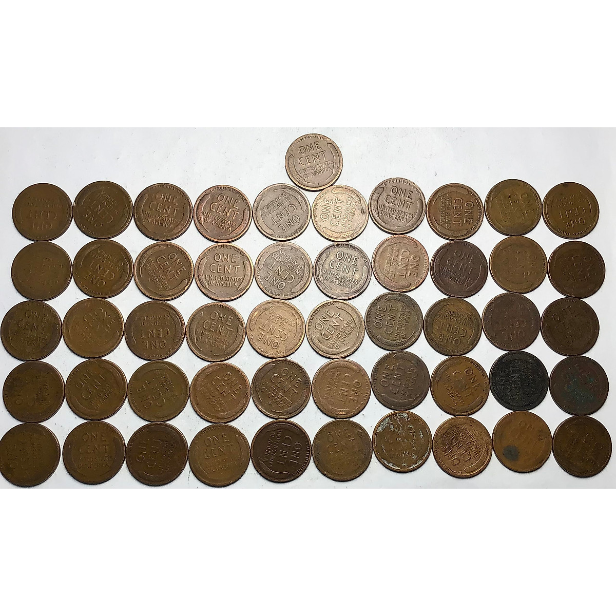 1914 P Lincoln Wheat Cent Penny Roll 50 Coins Penny Seller Good