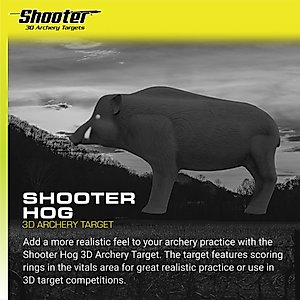 Field Logic-Shooter 3D Archery Hog Target, Black, One Size