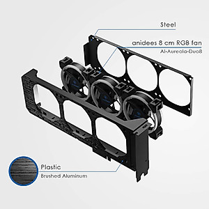 anidees GPU Cooler: 3x80mm PWM RGB Fans, Aura Sync & Remote