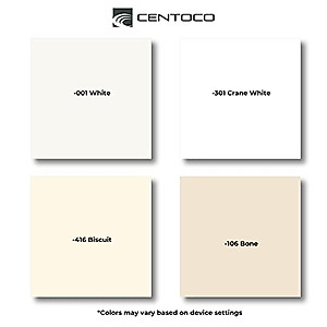 Centoco 1700SC-001 Luxury Plastic Elongated Toilet Seat with Slow Close, White