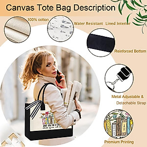 GemsLives Canvas Tote Bag Gifts for Book Lovers,Book Lovers Gifts - Birthdays Tote Bag for Book Lovers, Librarians, and Readers - Perfect for Bookish Gifts