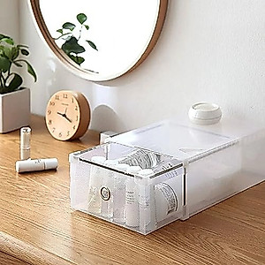 CHDHALTD Shoe Storage Box, Stackable Shoe Organizer,Under Bed Shoe Organizers Storage Boxes, Universal Shoe Storage Boxes for Men and Women(pink)