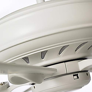 Luminance kathy ireland Home Penbrooke Eco Ceiling Fan with Premium Motor | Energy Star Fixture for Home Improvement with 6-Speed Wall Control | Blades Sold Separately, Satin White