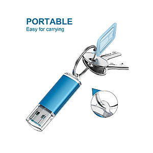 TOPESEL 128GB USB 3.0 Flash Drive, High Speed Thumb Drive USB Flash Drive USB Memory Stick for Data Storage (Blue)