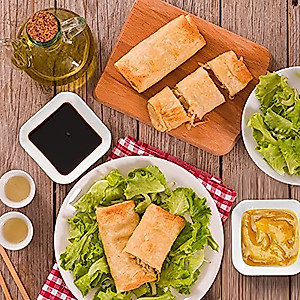 SZUAH 3 oz Ceramic Dip Bowls Set, 8 Pack White Porcelain Mini Dipping Sauce Bowls Condiments Server Dishes- Perfect for Tomato Sauce, Soy, Vinegar, BBQ and Other Party Dinner