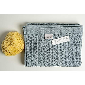 Nutrl Home by Ravel Waffle Weave Hand Towel - 100% Supima Cotton (Blue, 30 x 20 Inch) Premium Luxury Hand Finger Towels