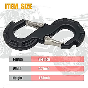 Shackle Hitch Hook Receiver Accessories Used for Vehicle Recovery,Connect Shackle and Hitch Ball to Recover Vehicle Trap, UOFFROAD Vehicle Recovery Towing Hook Accessories,Black