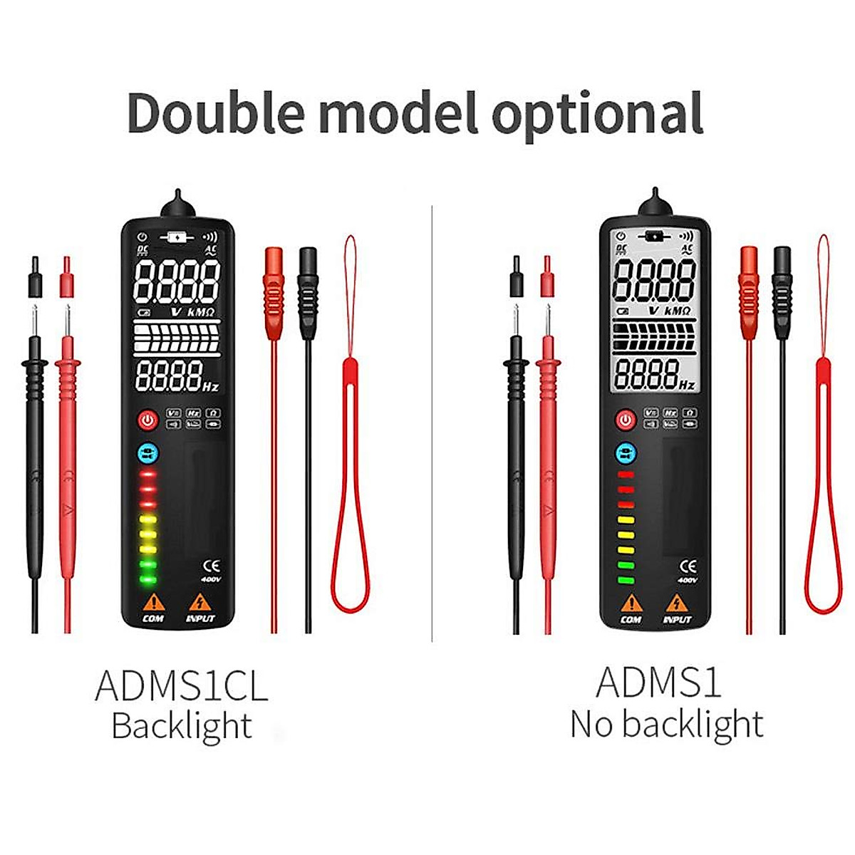 Digital Multimeter Dual Mode LCD Non Contact Voltage Detector 2000 Digits AC/DC 400V Auto Range Voltage Resistance Frequency Tester Electrical Tester Meter
