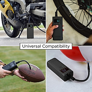 Limitless AirPro 150 PSI Portable Air Compressor Pump with Digital Display, 4,000mAh Power Bank, LED Flashlight, Auto Shut-Off & Adapters for Car/Bike Tires, Sports Balls, and Pool Inflatables