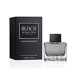 Antonio Banderas Seduction in Black Eau De Toilette Spray for Men, 1.7 Ounce