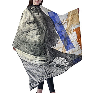 ONE TO PROMISE Dollars Bill Cash Barber Cape Usa One Hundred Dollars Bill Hair Cut Salon Cape,Hair Stylist Hairdresser Styling Cape,Waterproof Haircut Apron Cover Up For Adults,55"X66"