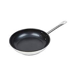 Royal Industries Nonstick Fry Pan 9", Induction Pan Nonstick Frying Skillet Wok Stir Fry Pan Stainless Steel Egg Pan, Riveted-on Handle, Dishwasher Safe Commercial Grade-NSF Certified