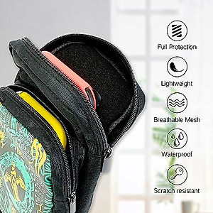 PERFECTSIGHT Travel Bag for Nintendo Switch/Lite/OLED, Cute Crossbody Shoulder Bag for Tears of The Kingdom, Portable Sling Backpack Game Carrying Case for NS Console Dock Joy-Cons Accessories, Green
