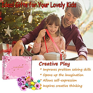 WUBOMJIO Flower Crowns Craft Kit, Make Your Own 12 PCs Flower Crowns Garland Handmade Arts and Crafts for Kids, DIY Fairy Flower Headbands and Bracelets,Hair Accessories Gift for Girls/Teens/Women