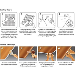 REDODECO Vintage Black Red Damask Adhesive Paper Shelf Liner Peel Stick Dresser Drawer Sticker Home Deco Wallpaper 17.7inch by 100inch