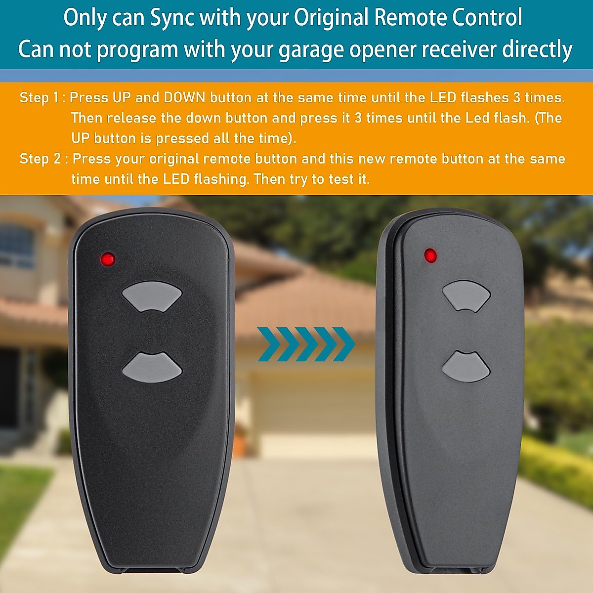 LAWOHO M3-2312 Clone Copy Remote Controls Compatible with Marantec 315MHz Garage Door Openers & Keyless Entry Keypad, for Marantec M4500e, 4700, M55, Martin DC3700e (1 Pcs)