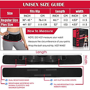 Sacroiliac SI Joint Hip Belt - Lower Back Support Brace for Men Women - Hip Braces for Hip Pain - Pelvic Support Belt - Trochanter Belt - Adjustable Sciatica Pelvis Lumbar Pain Relief ,REGULAR (Hip Size 30"-45")