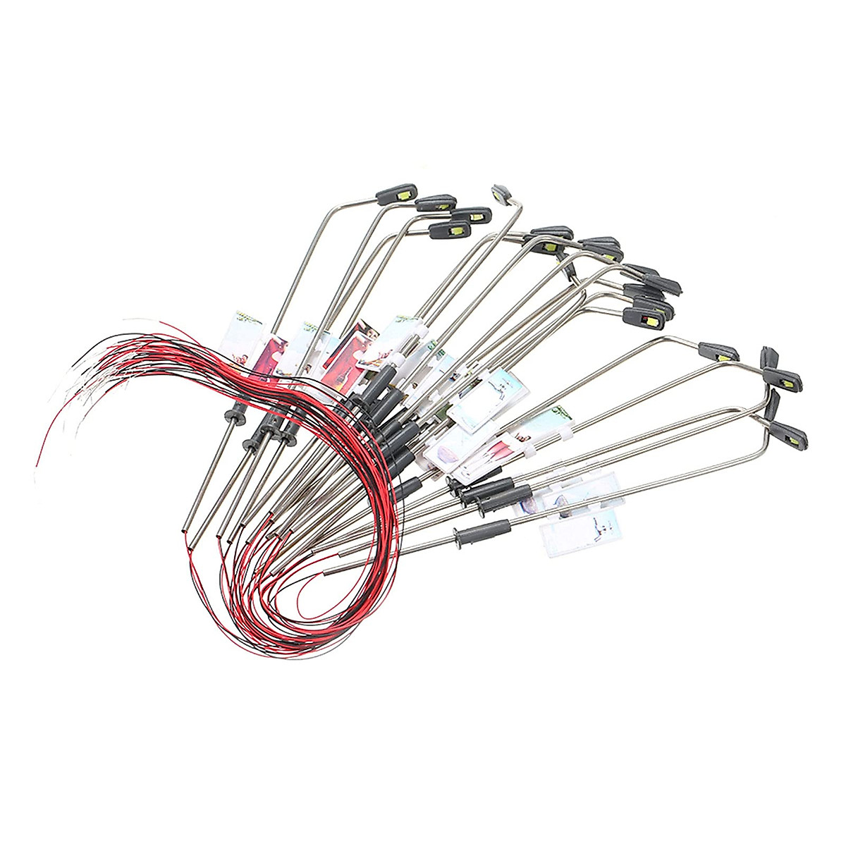 ERYUE 20pcs Warm White Model Street Lights Layout Lamppost Railway Train Garden Playground Scenery Led Lamp 1:100 Scale 110mm