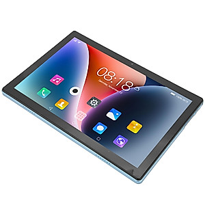 GOTOTOP 5G WiFi Tablet PC, 10.1 Inch Tablet Octacore CPU Dual Camera 100‑240V 4G Call 6GB RAM 128GB ROM (Blue)