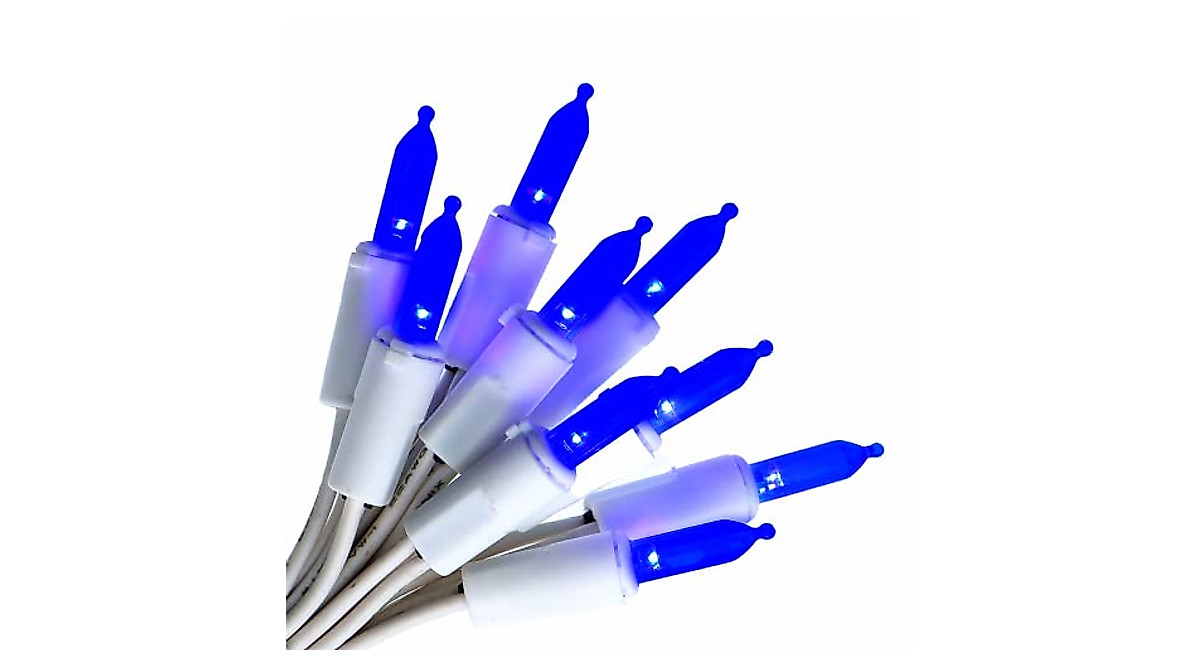 JinBest Blue LED String Lights | Always On 50ft Outdoor Decor