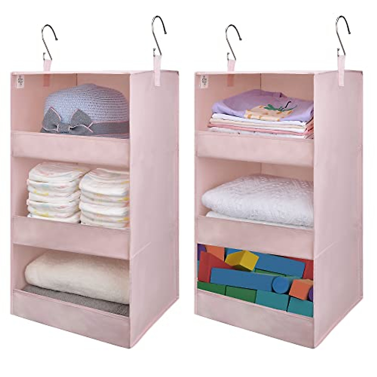 GRANNY SAYS Bundle of 2-Pack Hanging Organizer & 1-Pack Closet Hanging Shelves