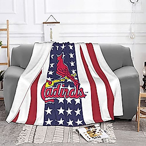 Team Promark St. Louis Cardinals Blanket Super Soft Throw Blanket Cozy Warm Fluffy Blankets Fits Sofa Chairs Bed All Seasons 50x40