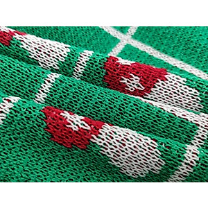 Women’s Knit Crop Tank Top Halter Neck Cute Mushroom Graphic Backless Crochet Summer Cami Top Green