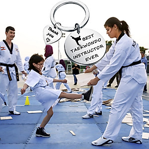 PLITI Taewkondo Gift Taekwondo Instructor Appreciation Gift Best Taekwondo Instructor Ever Keychain Martial Arts Gift Taekwondo Teacher Gift (taekwondo instructor ky)