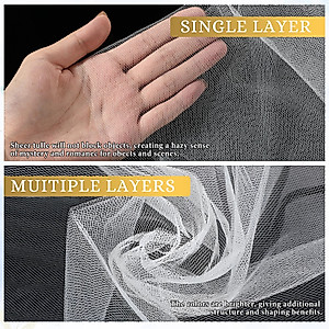 Timgle Tulle Fabric Rolls Bulk 54 Inch by 100 Yards (300 Ft) Tulle Ribbon Netting Fabric Spool Bolt for DIY Crafts Tutu Skirt Christmas Baby Shower Birthday Party Wedding Decorations(White)