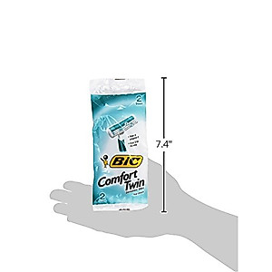 Bic Comfort Twin Shavers for Men, with Aloe, 2 ct