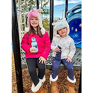 H2OBotté Kids Water Bottle for School - 12oz (Straw Lid), Reusable, leakproof Insulated Stainless Steel Reusable Water bottle for Girls, Boys (Aerotravel)