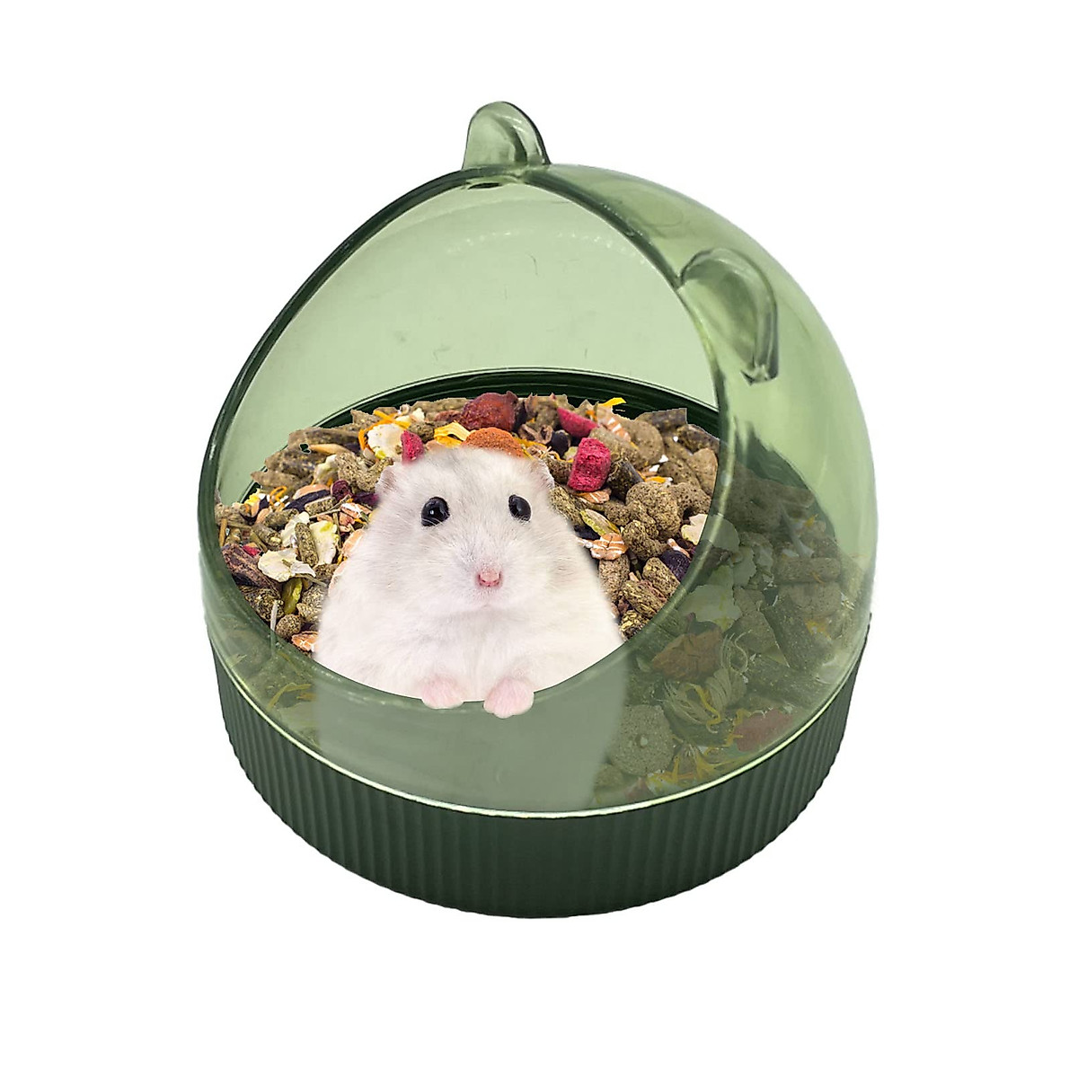Hamster Food Bowl Acrylic Feeder Small Animal Water Dish and Feeding Bowl Prevent Tipping Moving for Hamster Gerbil Rat Dwarf Hamster Syrian Hamsters