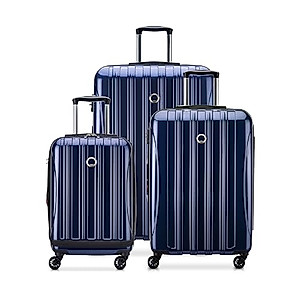 DELSEY Paris Helium Aero Hardside Expandable Luggage with Spinner Wheels, Blue Cobalt, 3-Piece Set (19/25/29)