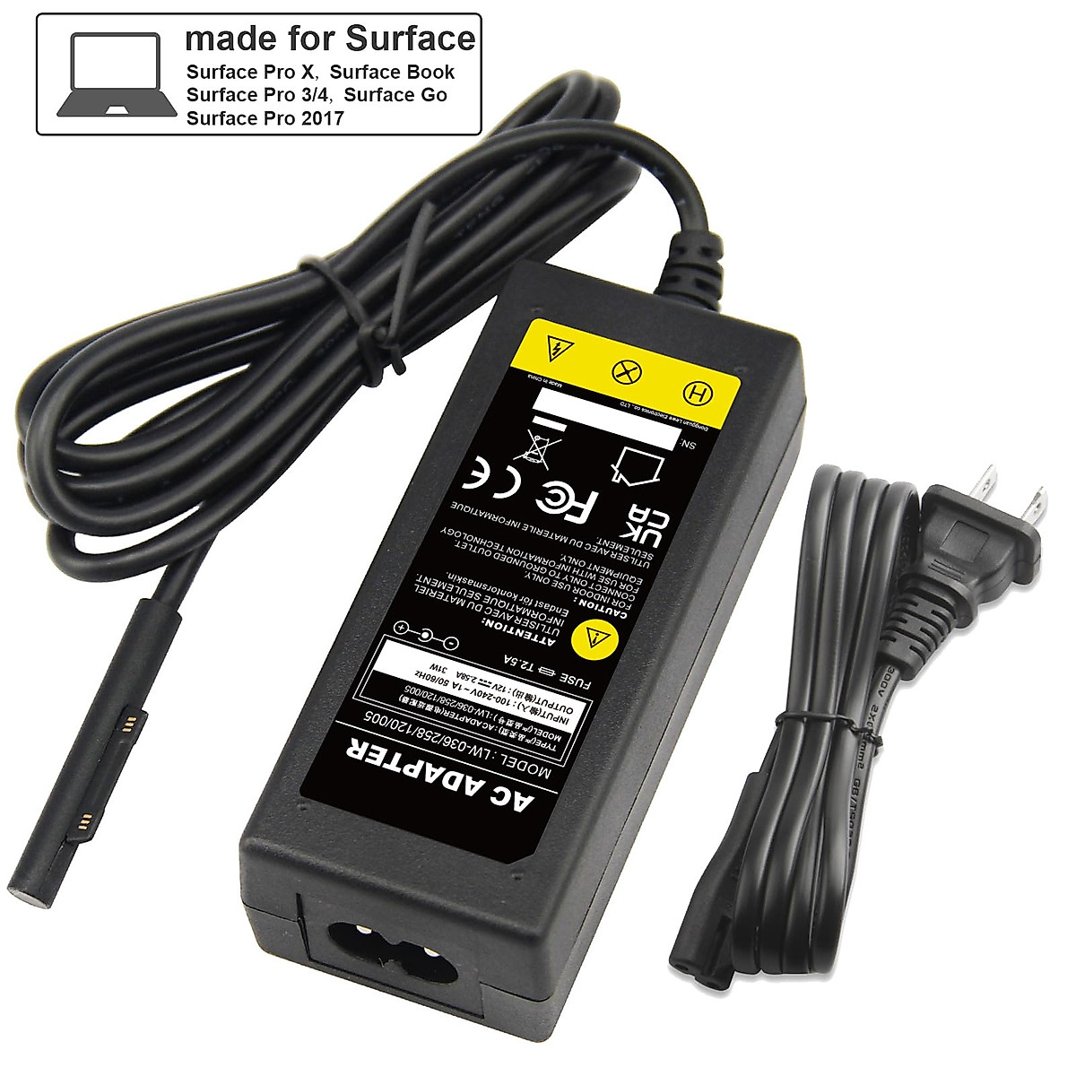 Surface Pro 3 Pro 4 Charger 36W 12V 2.58A for Microsoft Windows Surface Pro 3 Pro 4 Tablet 1625 Adapter