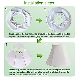 Thuipwroen Double Lamp Shades 6x12.5x9 inch,White Lampshades set of 2 Natural Linen Hand Crafted Lampshades Large