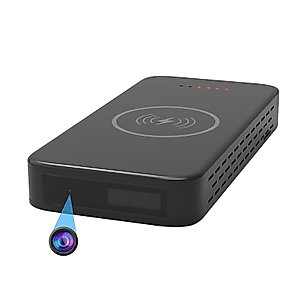 CAZOYOL 2K Hidden Camera, Power Bank Charger Spy Cam Video Recorder, PIR Motion Activated Recording for Home Security or Outdoor Activities - No Need WiFi