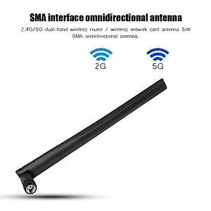 Delaman WiFi Antenna Dual Band 2.4GHz 5GHz, 3PCS WiFi Router SMA Wireless Network Card External Antenna for ASUS RT-AC68u